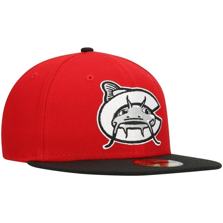 New Era Red Carolina Mudcats Authentic Collection Road 59fifty Fitted ...
