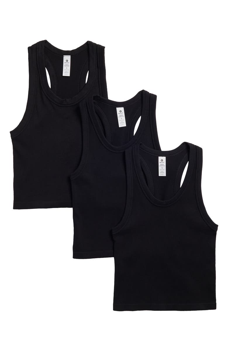 90 DEGREE BY REFLEX 3-Pack Seamless Crop Tanks | Nordstromrack
