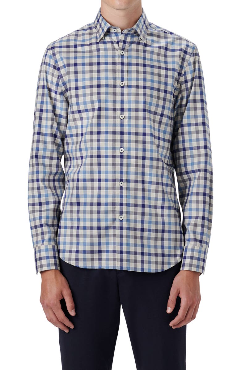 Bugatchi Shaped Fit Check Button-Down Shirt | Nordstromrack