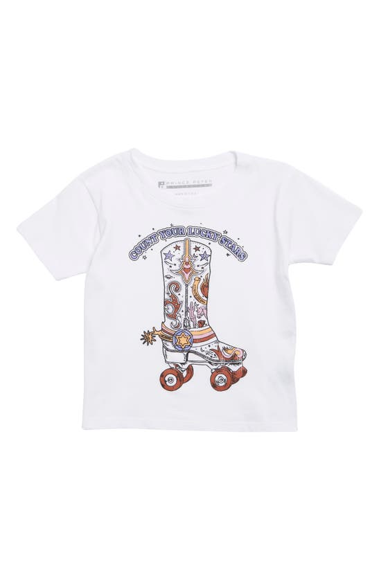 Prince Peter Kids' Lucky Stars Graphic T-shirt In White | ModeSens