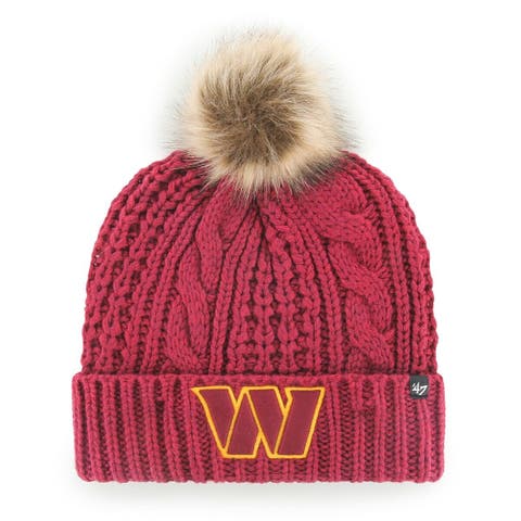 Women's '47 Burgundy Washington Commanders Logo Meeko Cuffed Knit Hat ...