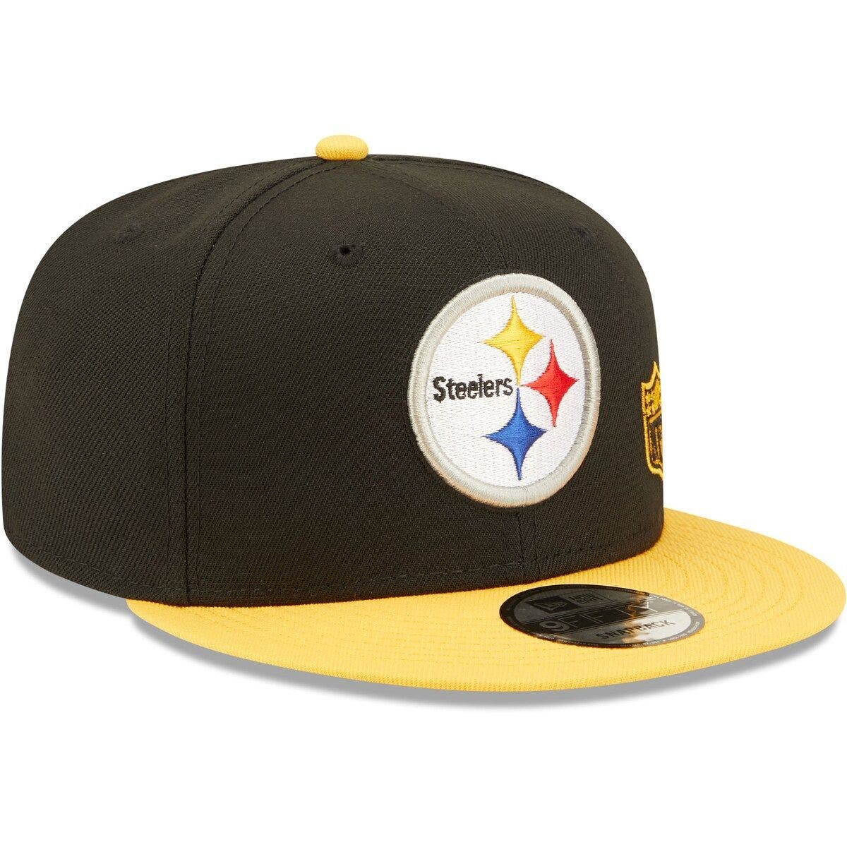 New Era Men's New Era Black/Gold Pittsburgh Steelers Blackletter Arch ...