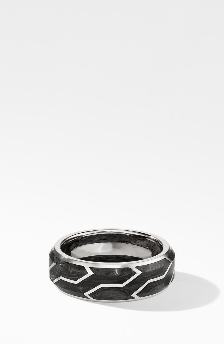 David Yurman Forged Carbon Band Ring in 18K White Gold | Nordstrom