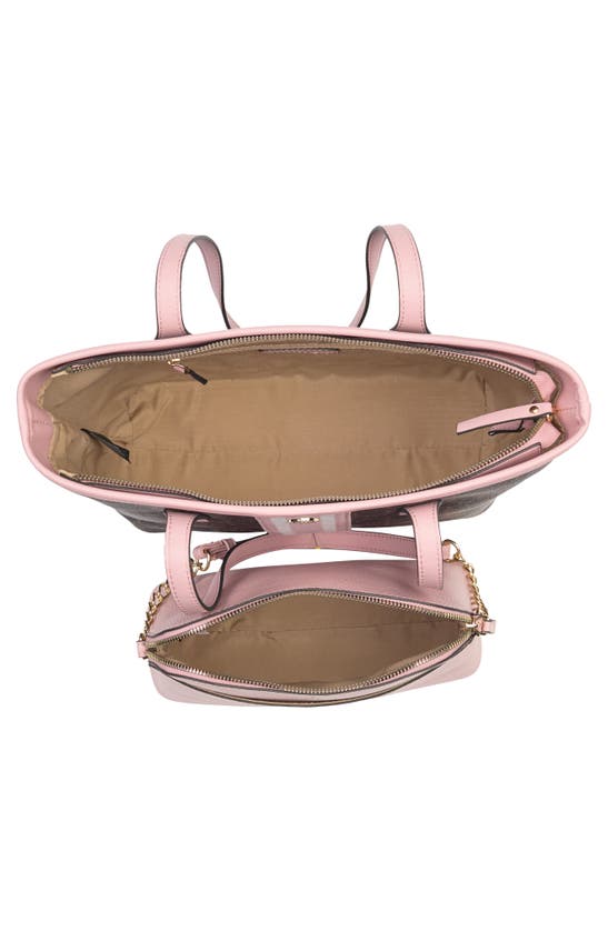 Nanette Lepore Brielle Logo Bag In Chocolate Logo/ Pink | ModeSens