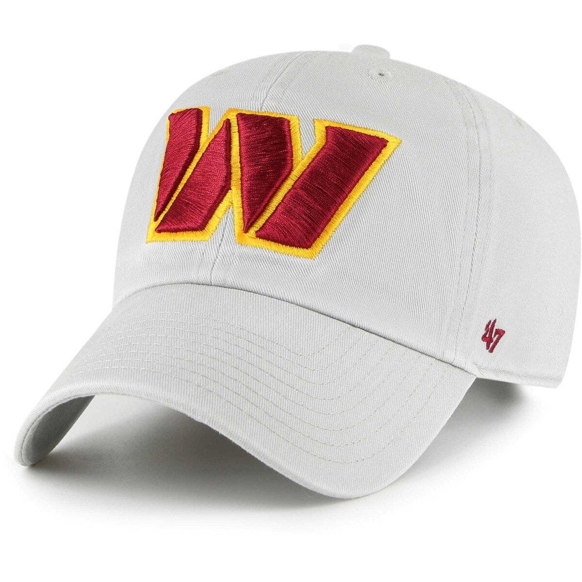 '47 Men's '47 Gray Washington Commanders Clean Up Adjustable Hat ...