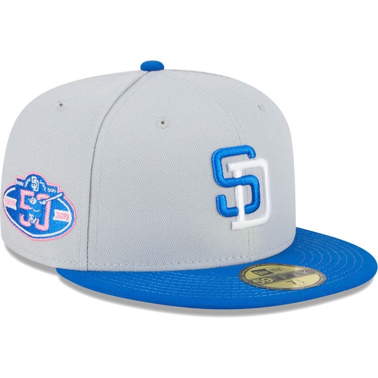New Era Gray/blue San Diego Padres Dolphin 59fifty Fitted Hat | ModeSens