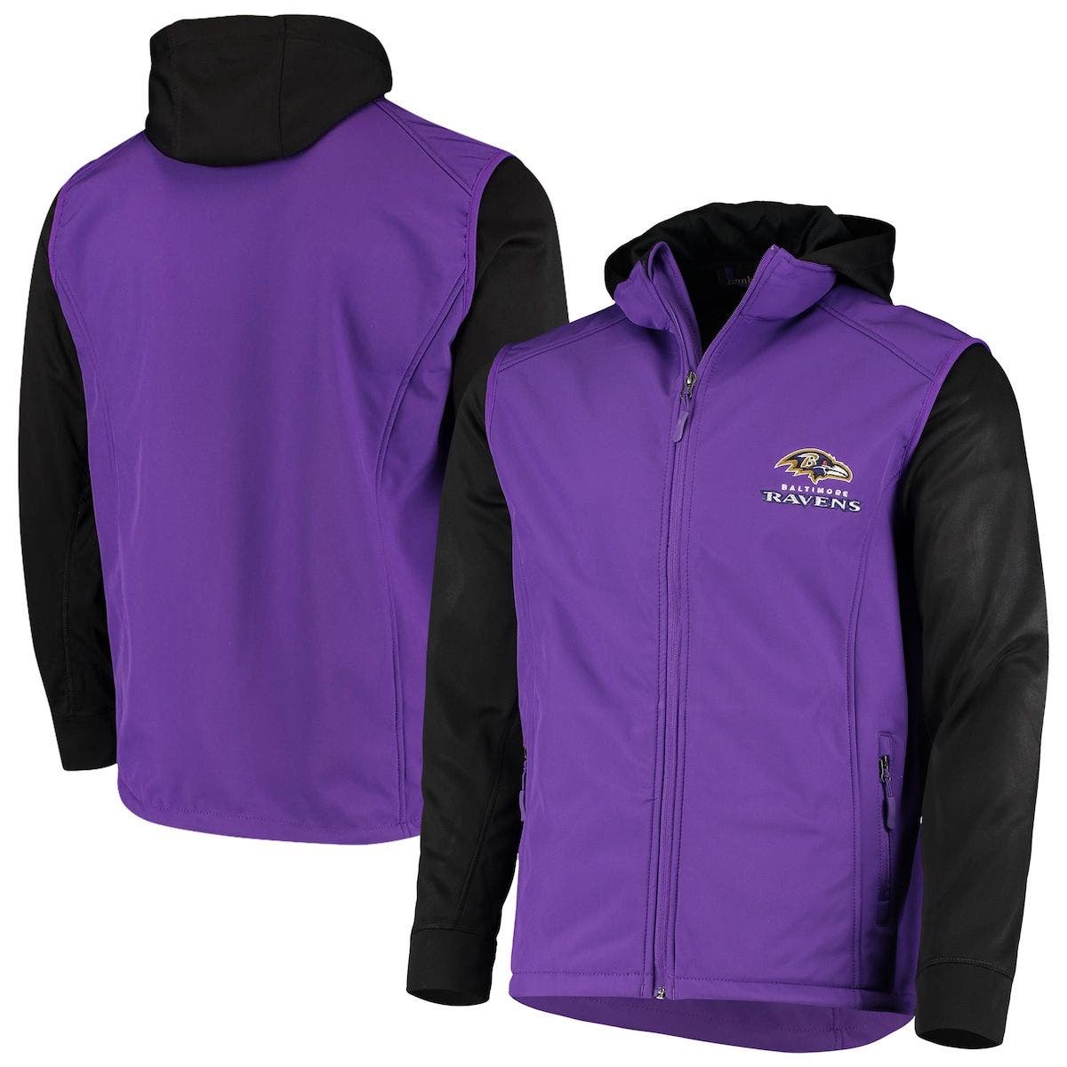 DUNBROOKE Men's Dunbrooke Purple/Black Baltimore Ravens Alpha Full-Zip ...