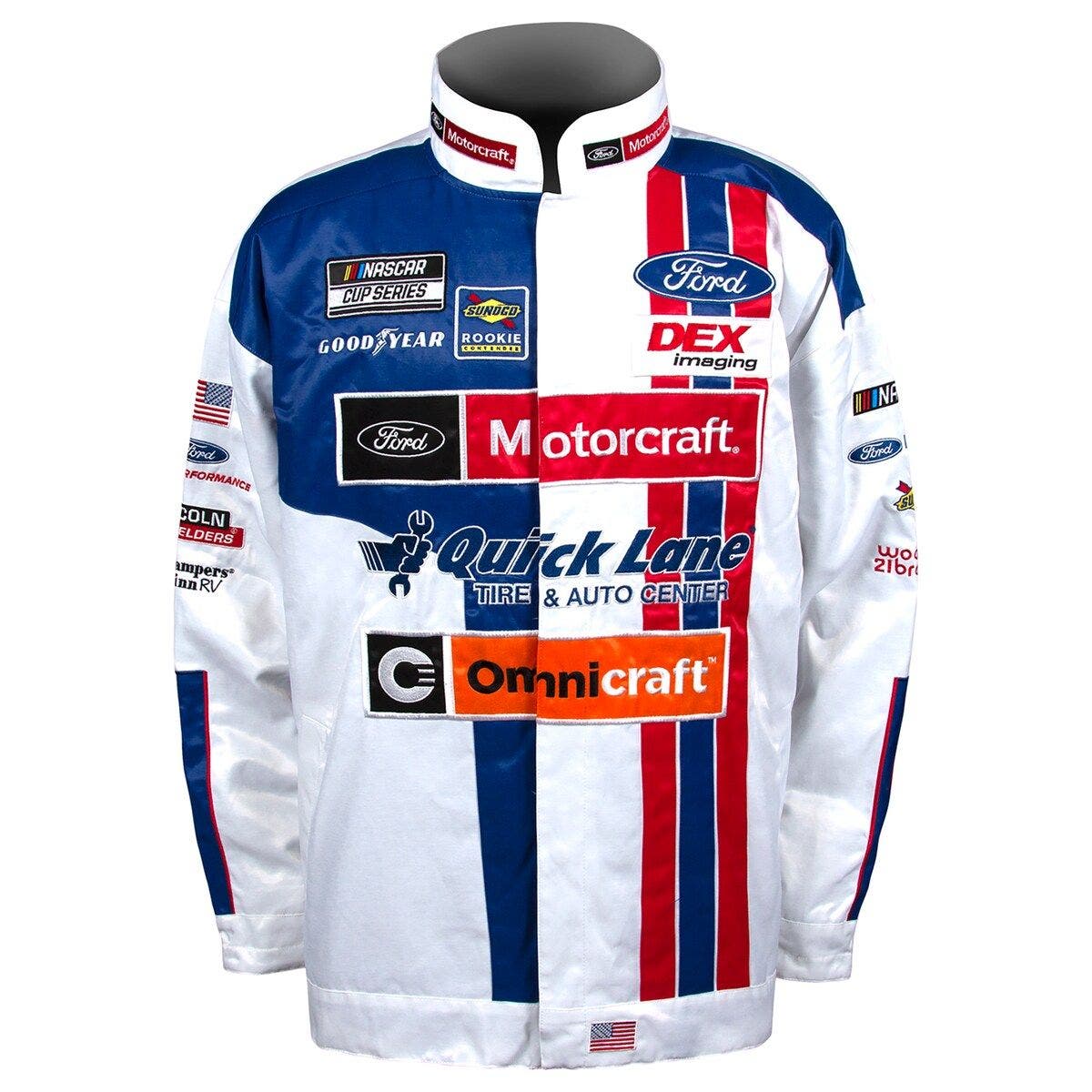 CHECKERED FLAG Men's Checkered Flag White Harrison Burton Ford ...
