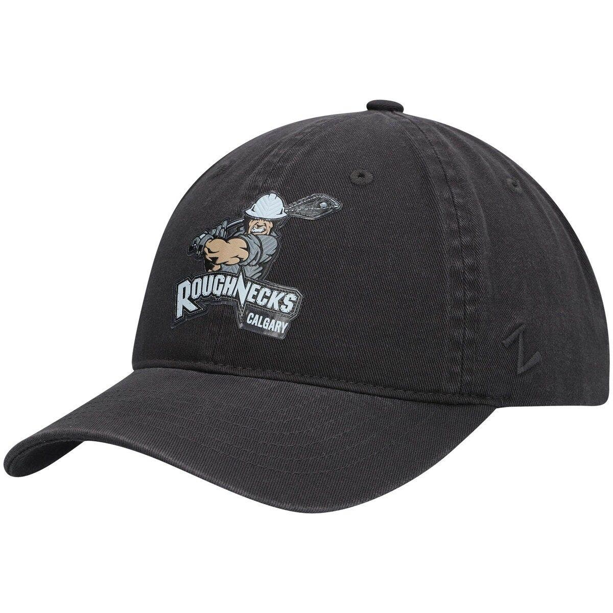ZEPHYR Men's Zephyr Charcoal Calgary Roughnecks Primary Logo Adjustable ...