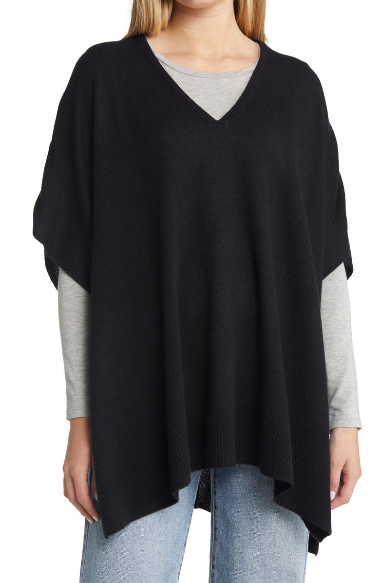 Nordstrom V-Neck Wool & Cashmere Poncho | Nordstrom