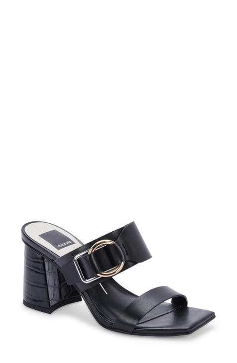 Black Block-Heel Sandals for Women | Nordstrom