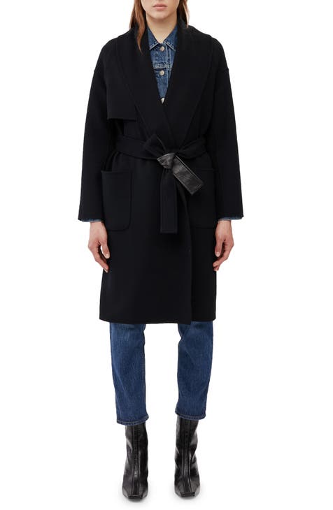 Women's Black Wool & Wool-Blend Coats | Nordstrom