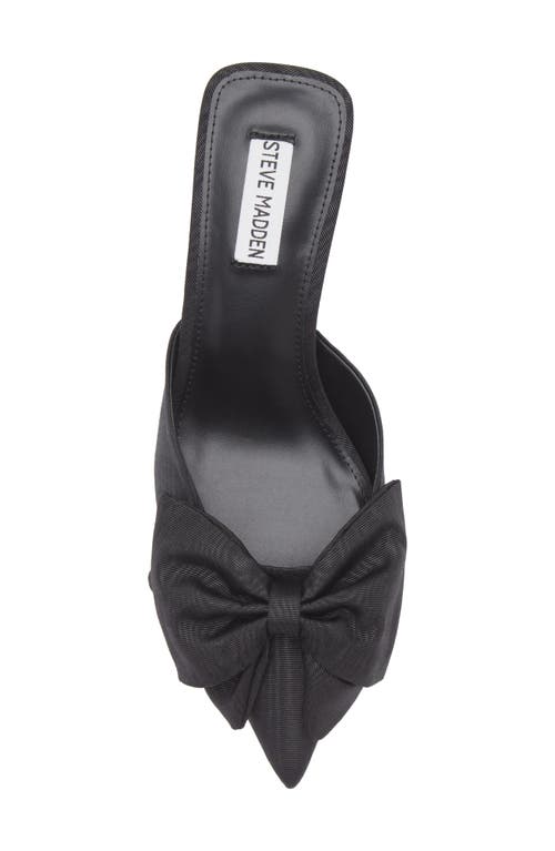 Steve Madden Ander Pointed Toe Kitten Heel Mule In Black Satin | ModeSens