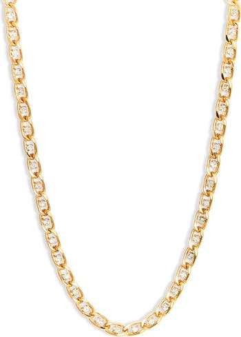 MIRANDA FRYE Jules Cubic Zirconia Curb Chain Necklace | Nordstrom
