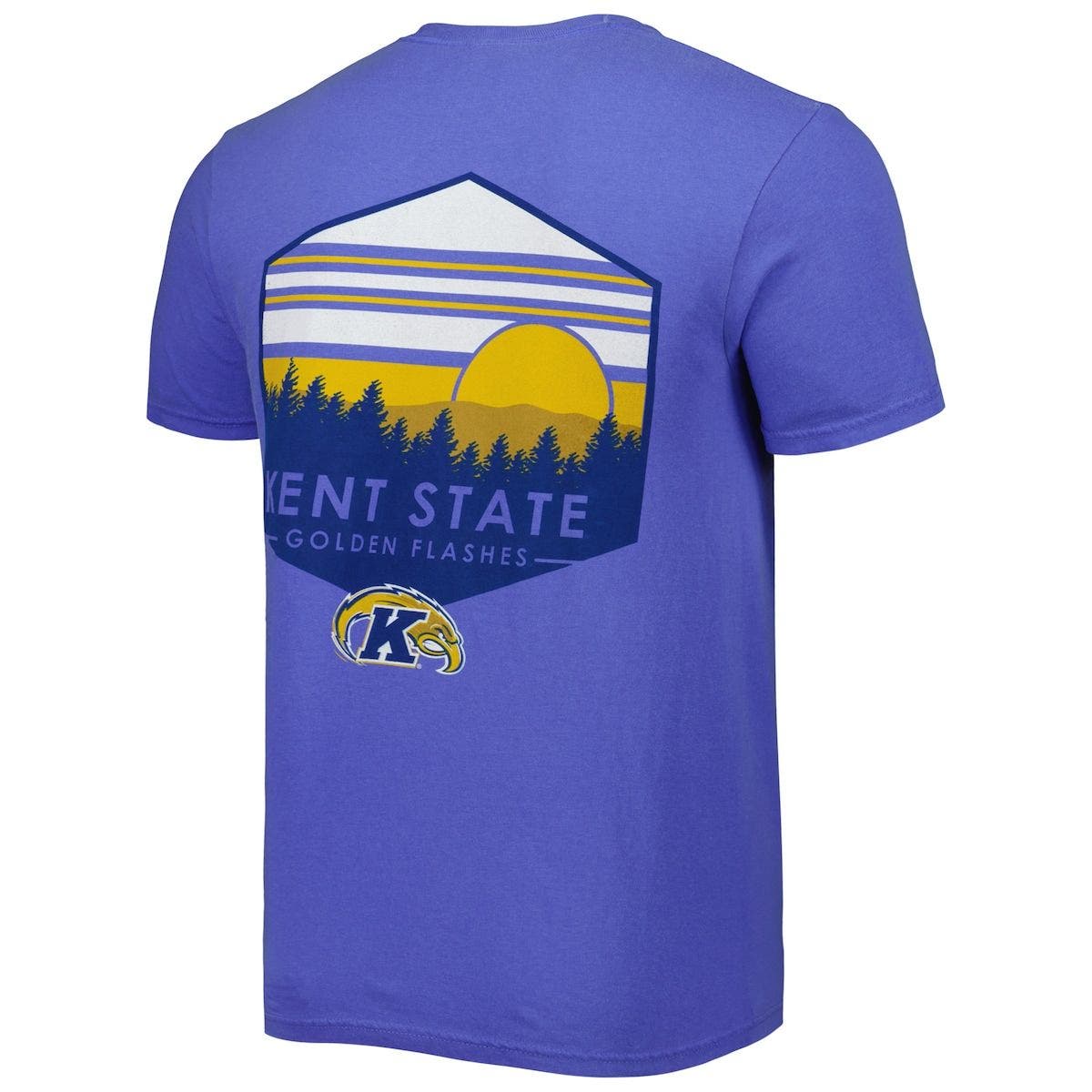 IMAGE ONE Men's Blue Kent State Golden Flashes Landscape Shield T-Shirt ...