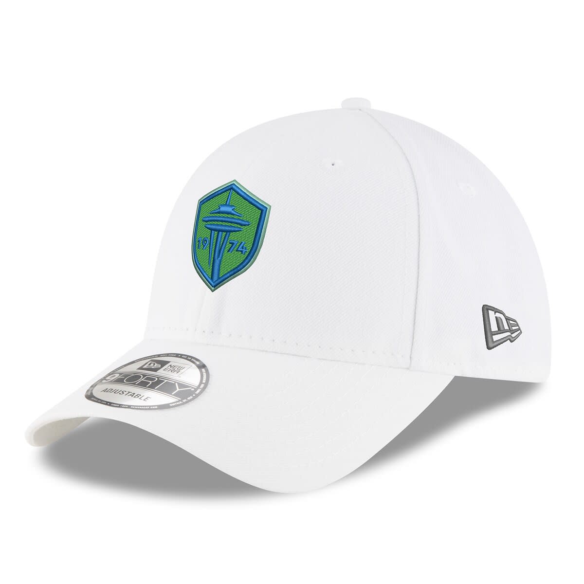 New Era Men's New Era White Seattle Sounders FC Primary Logo 9FORTY ...