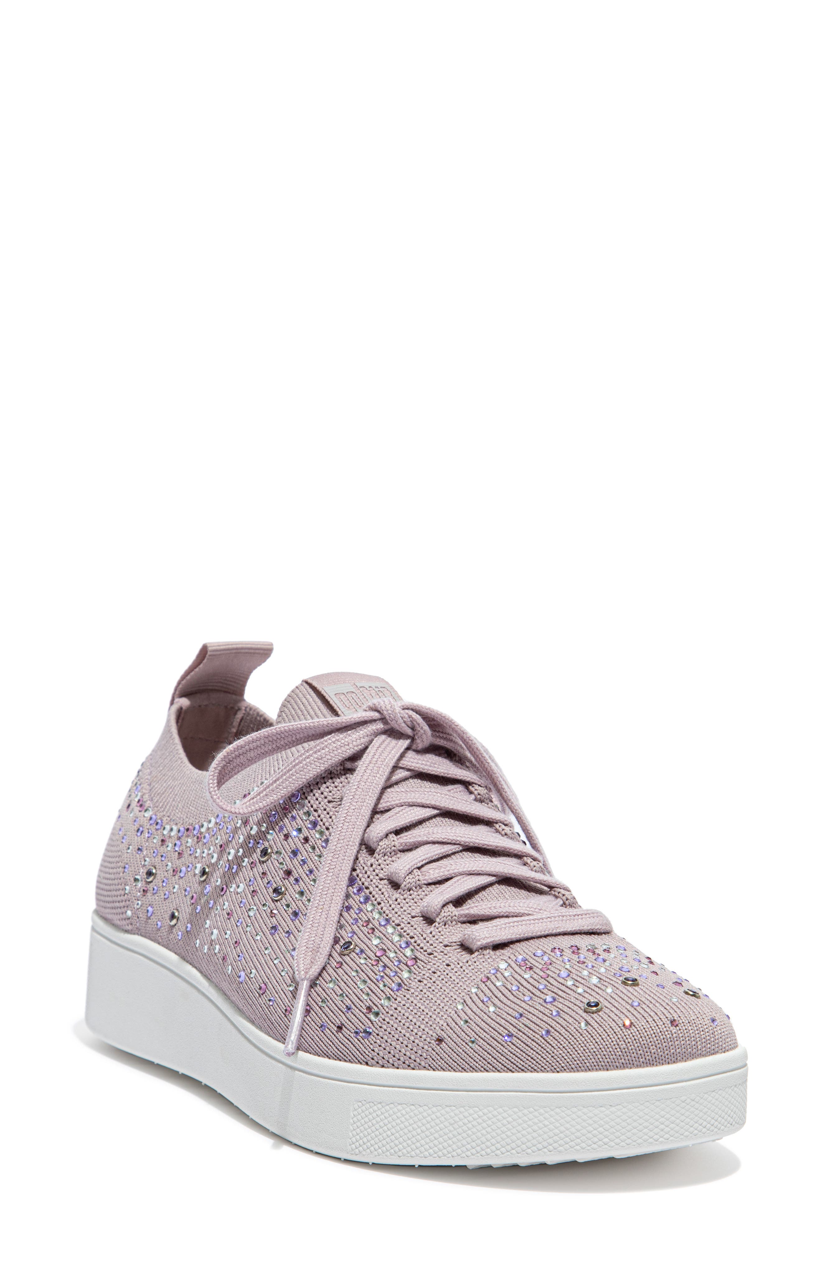 FitFlop Rally Rhinestone Knit Trainer Sneaker (Women) | Nordstromrack