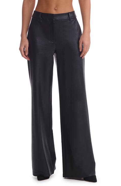 Womens Faux Leather Wide Leg Pants Nordstrom