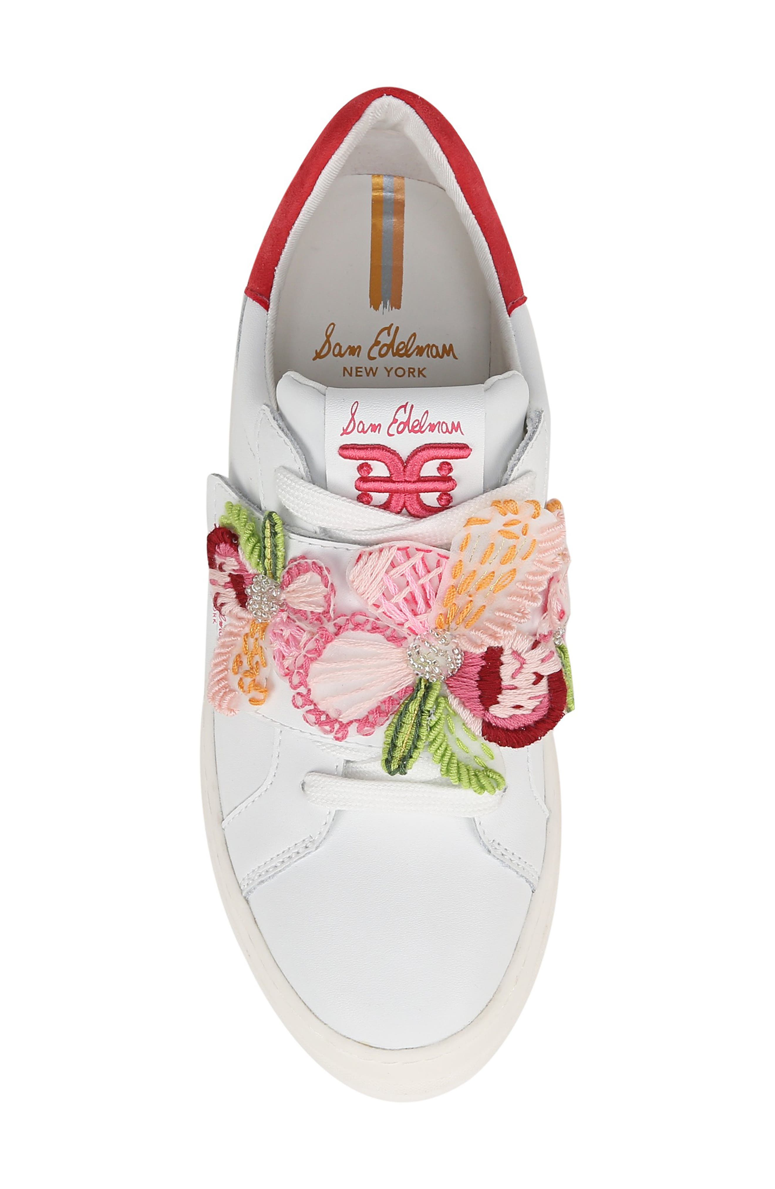 Sam Edelman Wendy Floral Embroidery Platform Sneaker (Women) | Nordstrom
