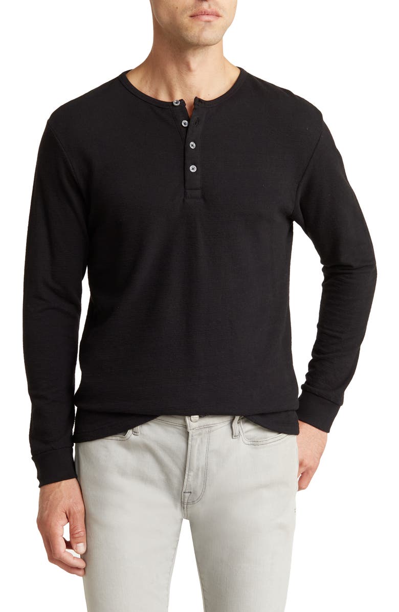 Slate & Stone Textured Cotton Henley | Nordstromrack