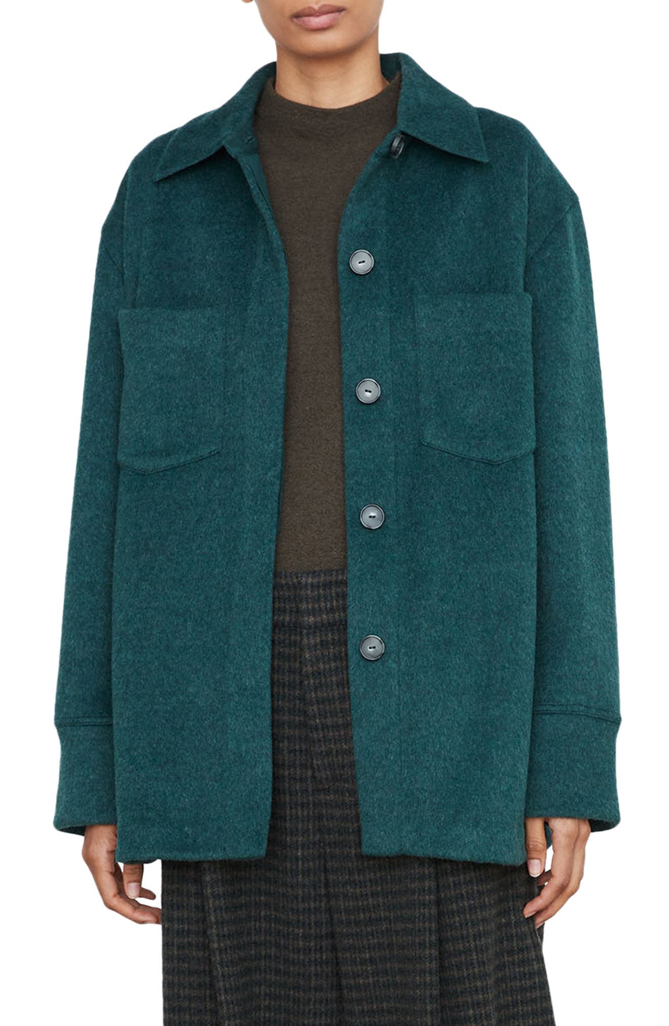 Vince Oversize Cotton Blend Shirt Jacket | Nordstromrack