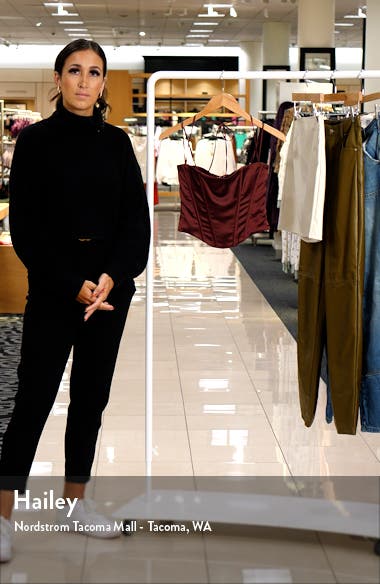 HOUSE OF CB Chantelle Halter Neck Satin Corset Top | Nordstrom