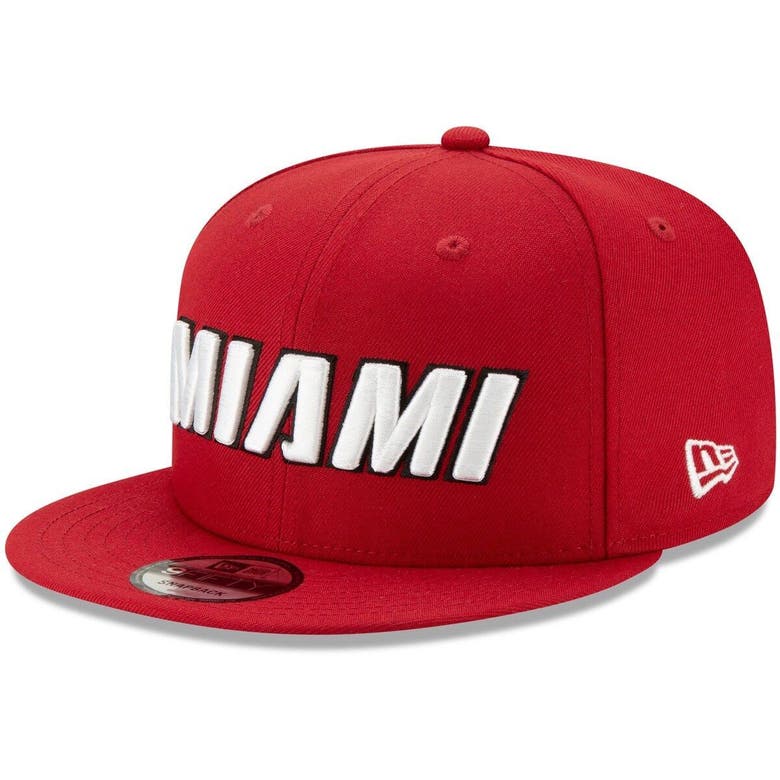 New Era Red Miami Heat Statement Edition 9fifty Adjustable Hat | ModeSens