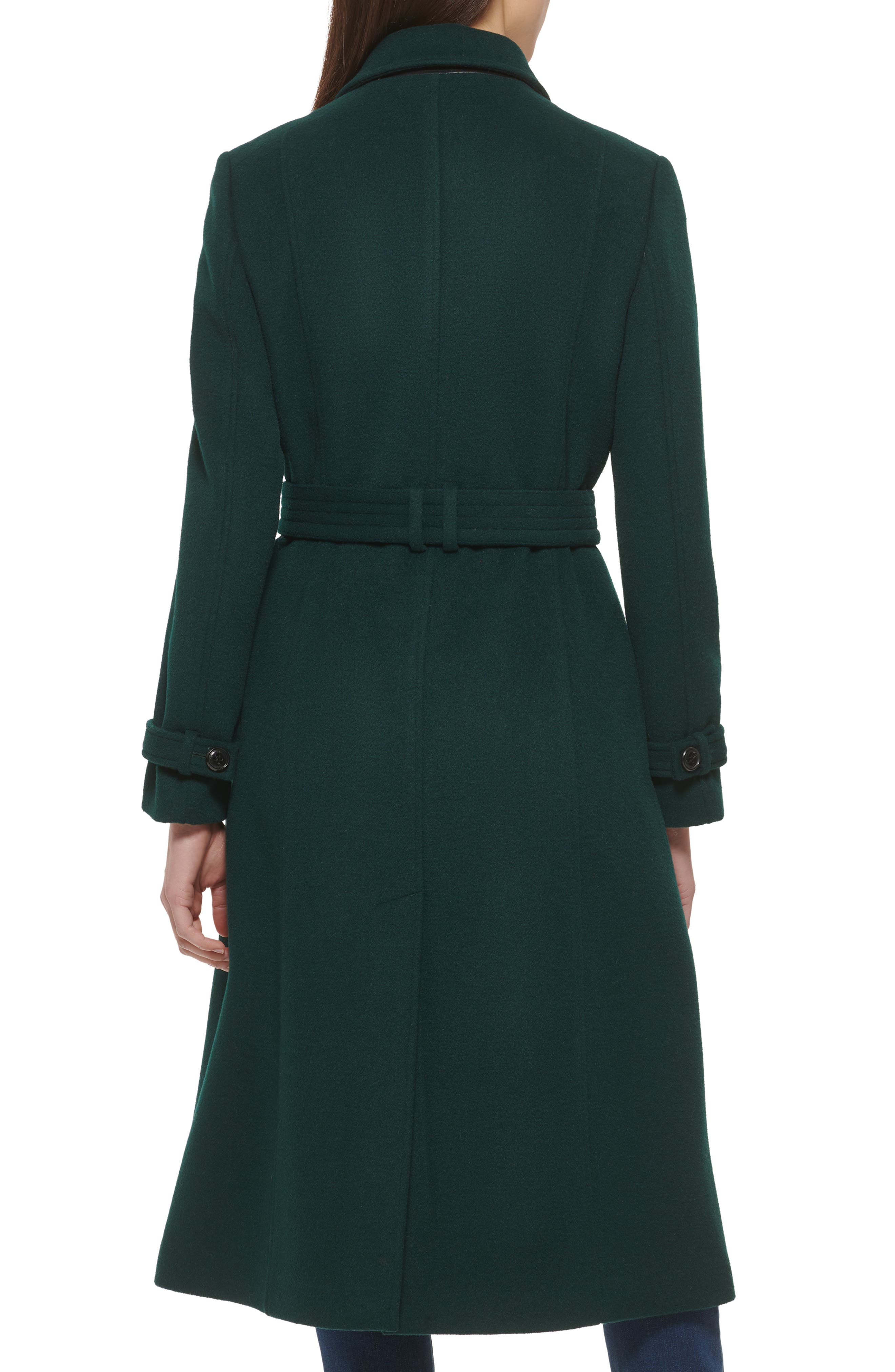 Cole Haan Signature Slick Belted Double Breasted Trench Coat ...