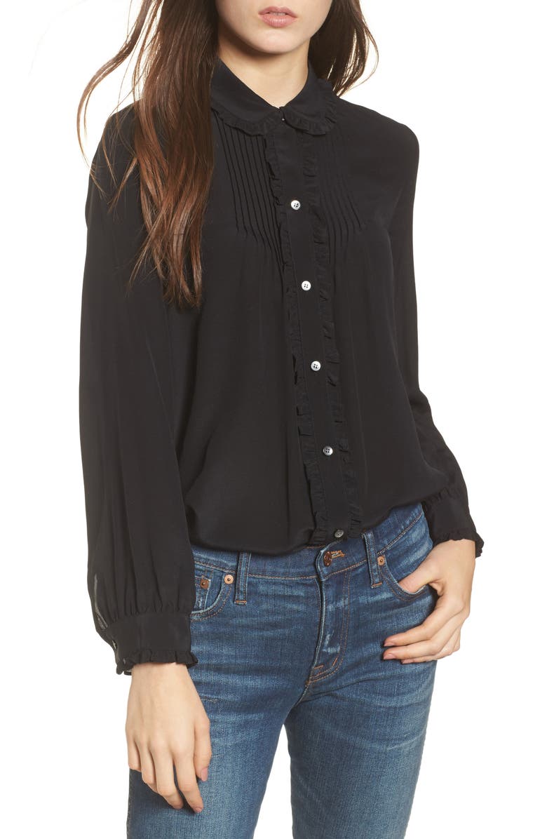 Madewell Silk Ruffle Blouse Nordstrom