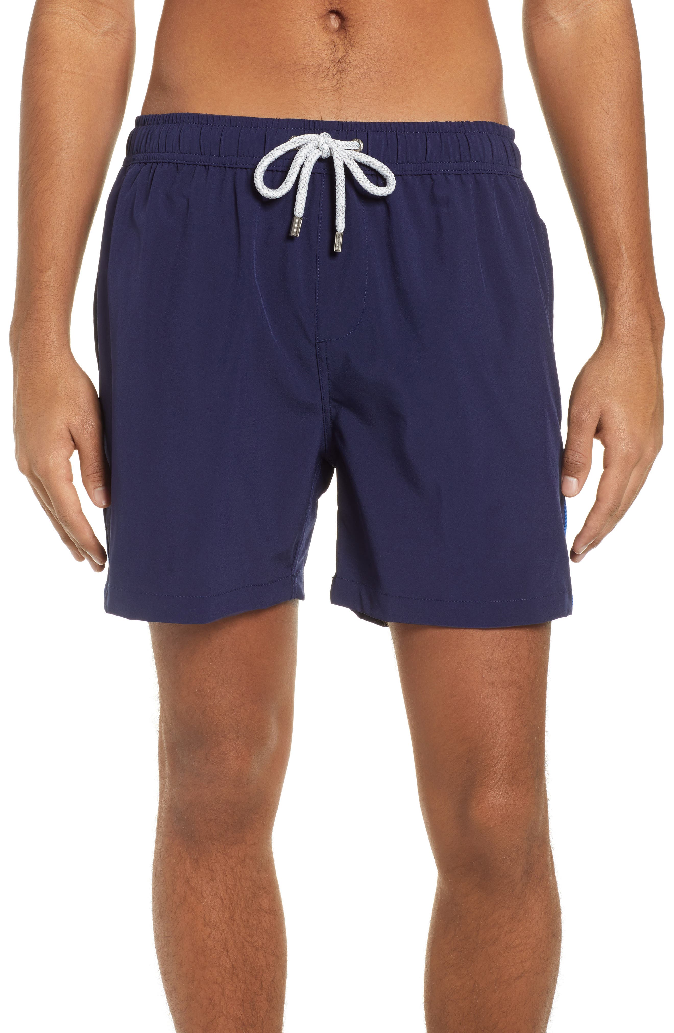 Vintage Summer Navy Side Stripe Swim Trunks | Nordstrom