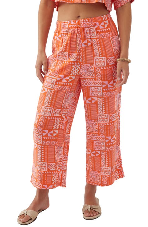 Women's Orange Wide-Leg Pants | Nordstrom
