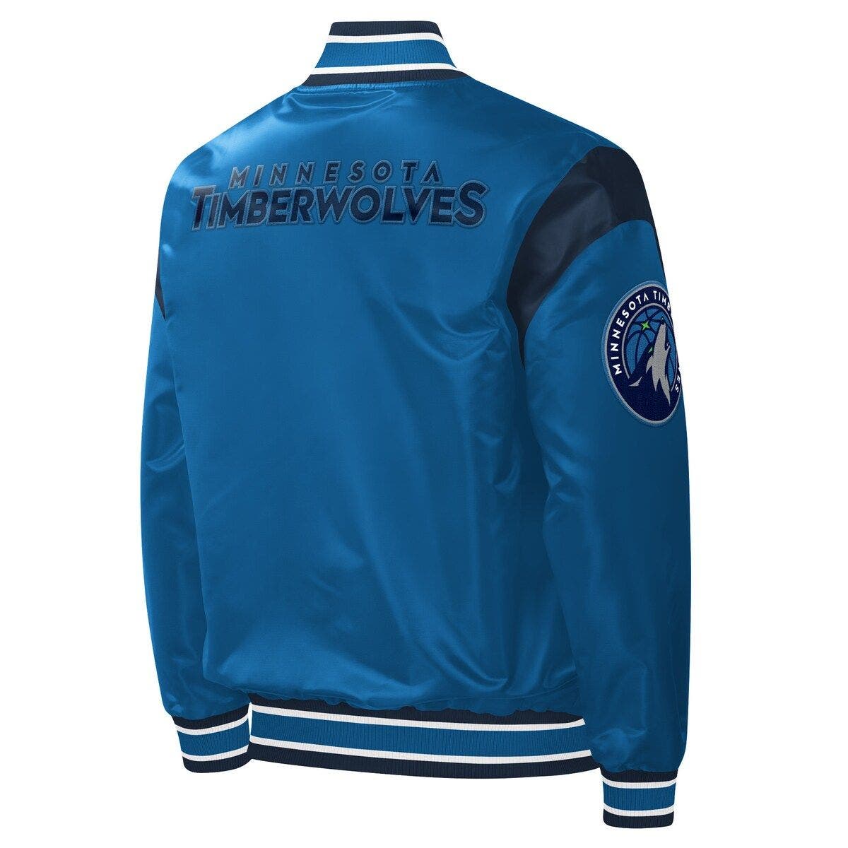 STARTER Men's Starter Blue Minnesota Timberwolves Force Play Satin Full ...