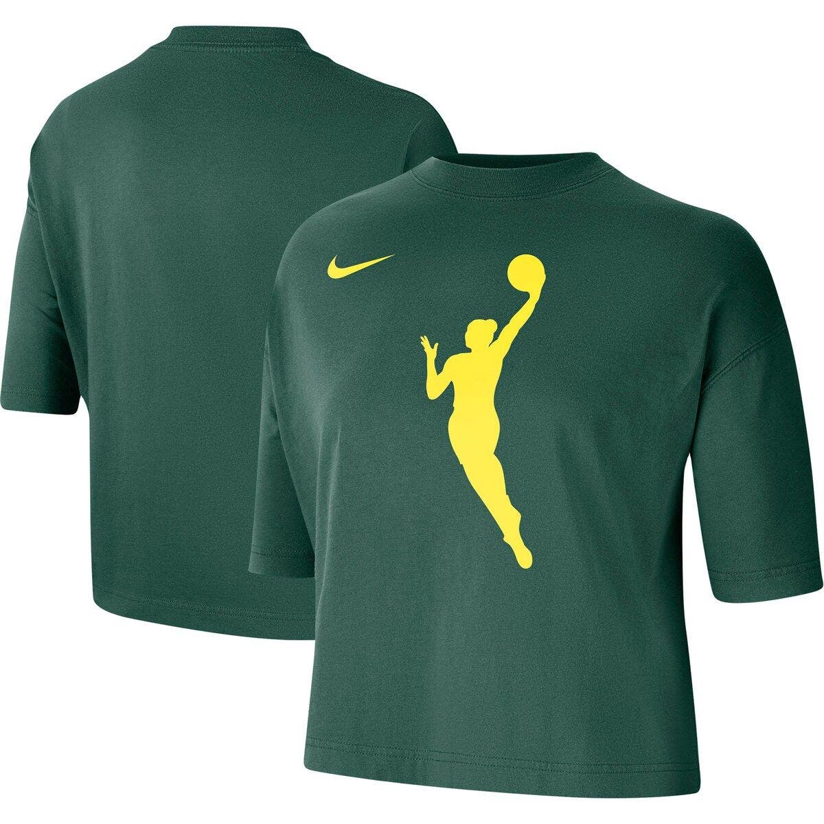 Nike Women's Nike Hunter Green WNBA Logowoman Team 13 Cropped Boxy T ...