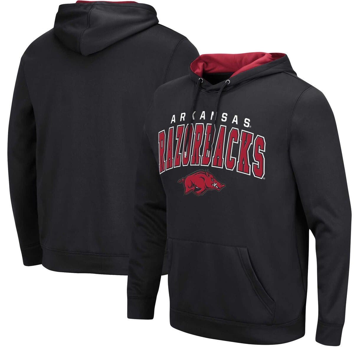 COLOSSEUM Men's Colosseum Black Arkansas Razorbacks Resistance Pullover ...