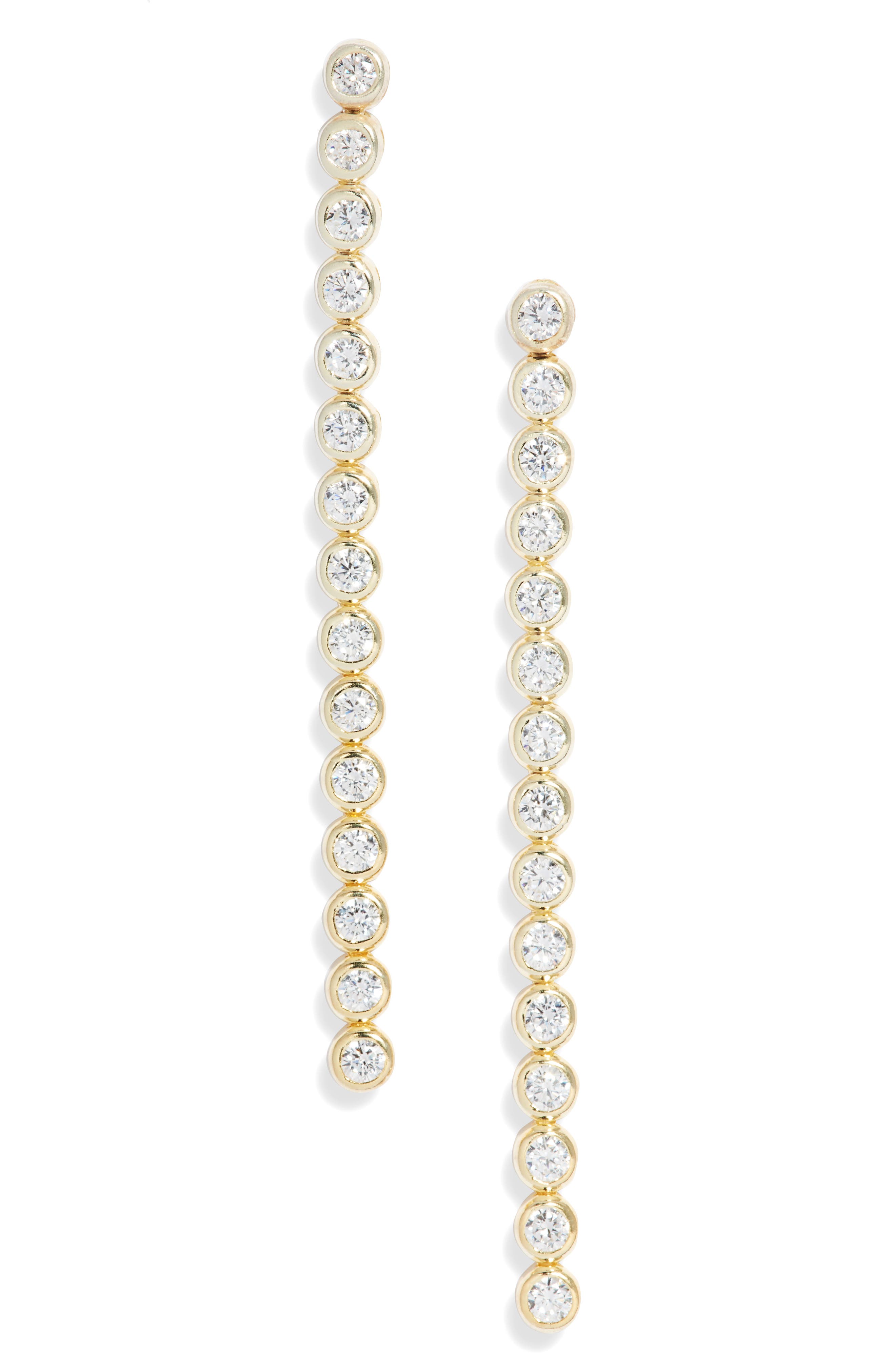 SHYMI Round Bezel Set Drop Earrings | Nordstrom