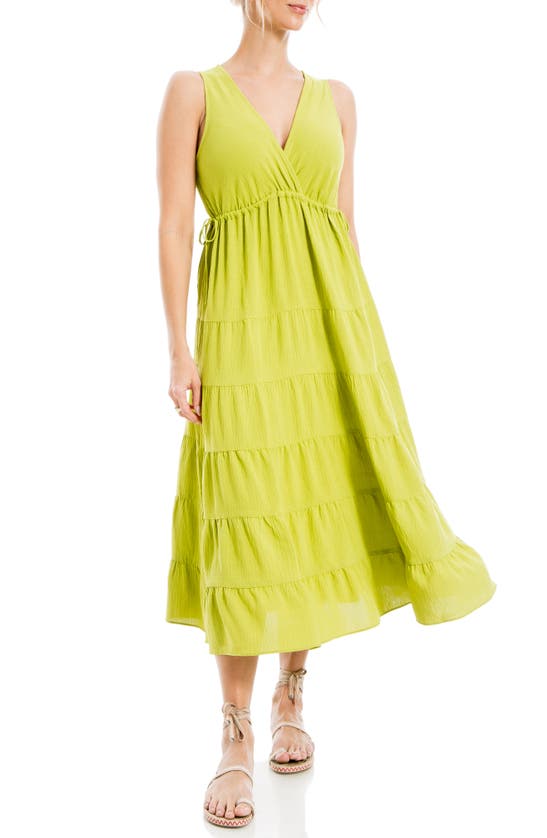 max-studio-london-tiered-gauze-sundress-in-citron-citron-modesens