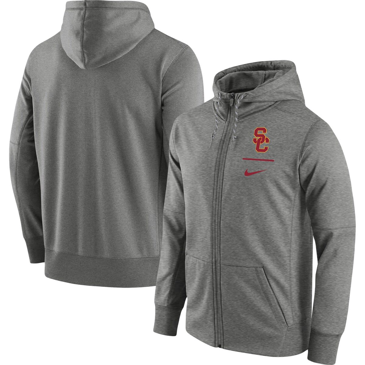 Nike Men's Nike Heathered Gray USC Trojans Logo Stack Performance Full ...