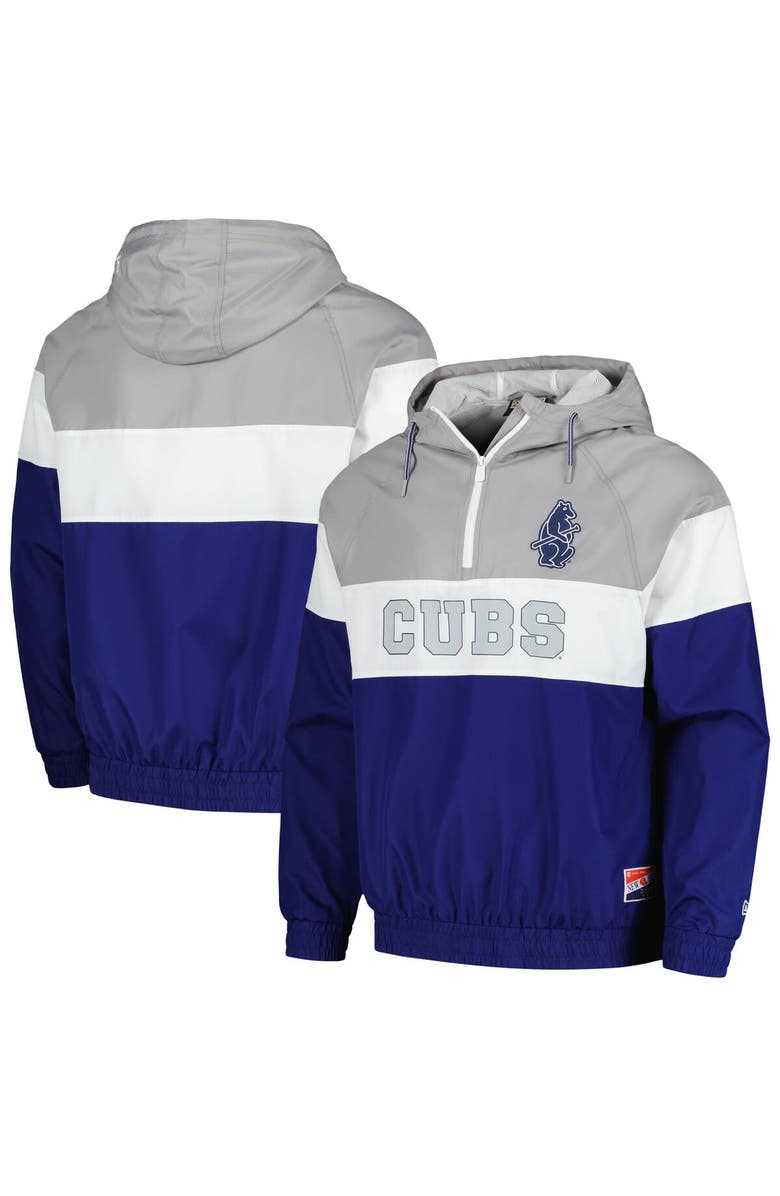 New Era Men's New Era Royal Chicago Cubs Ripstop Raglan Quarter-Zip ...