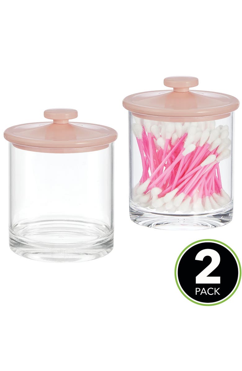 mDesign Small Round Acrylic Apothecary Canister Jars - 2 Pack | Nordstrom