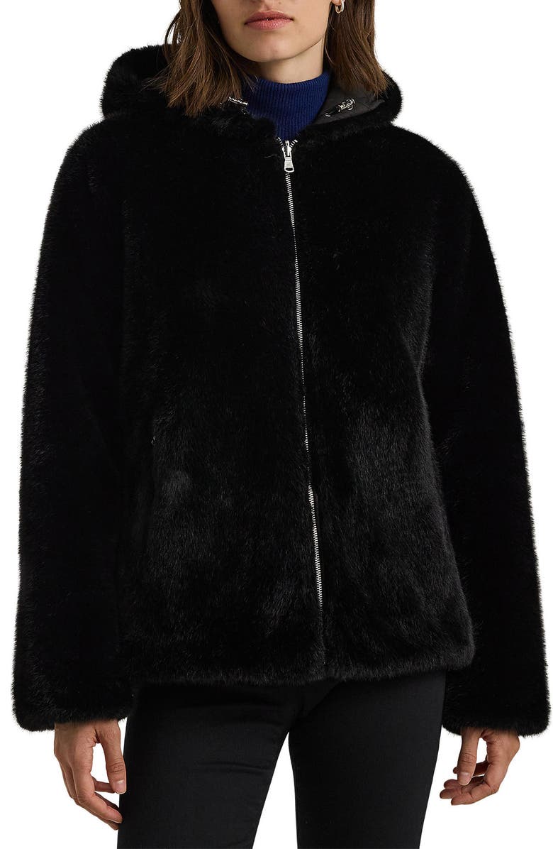 Lauren Ralph Lauren Reversible Faux Fur Quilted Jacket | Nordstrom