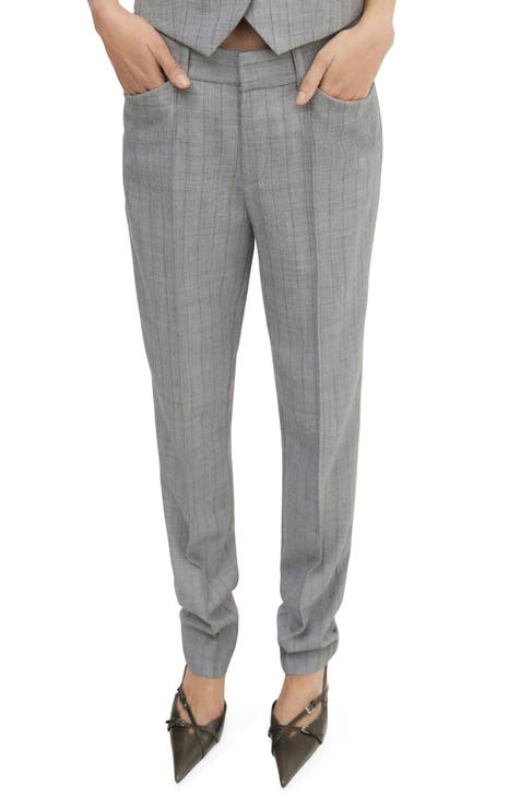 Women's Grey Straight-Leg Pants | Nordstrom
