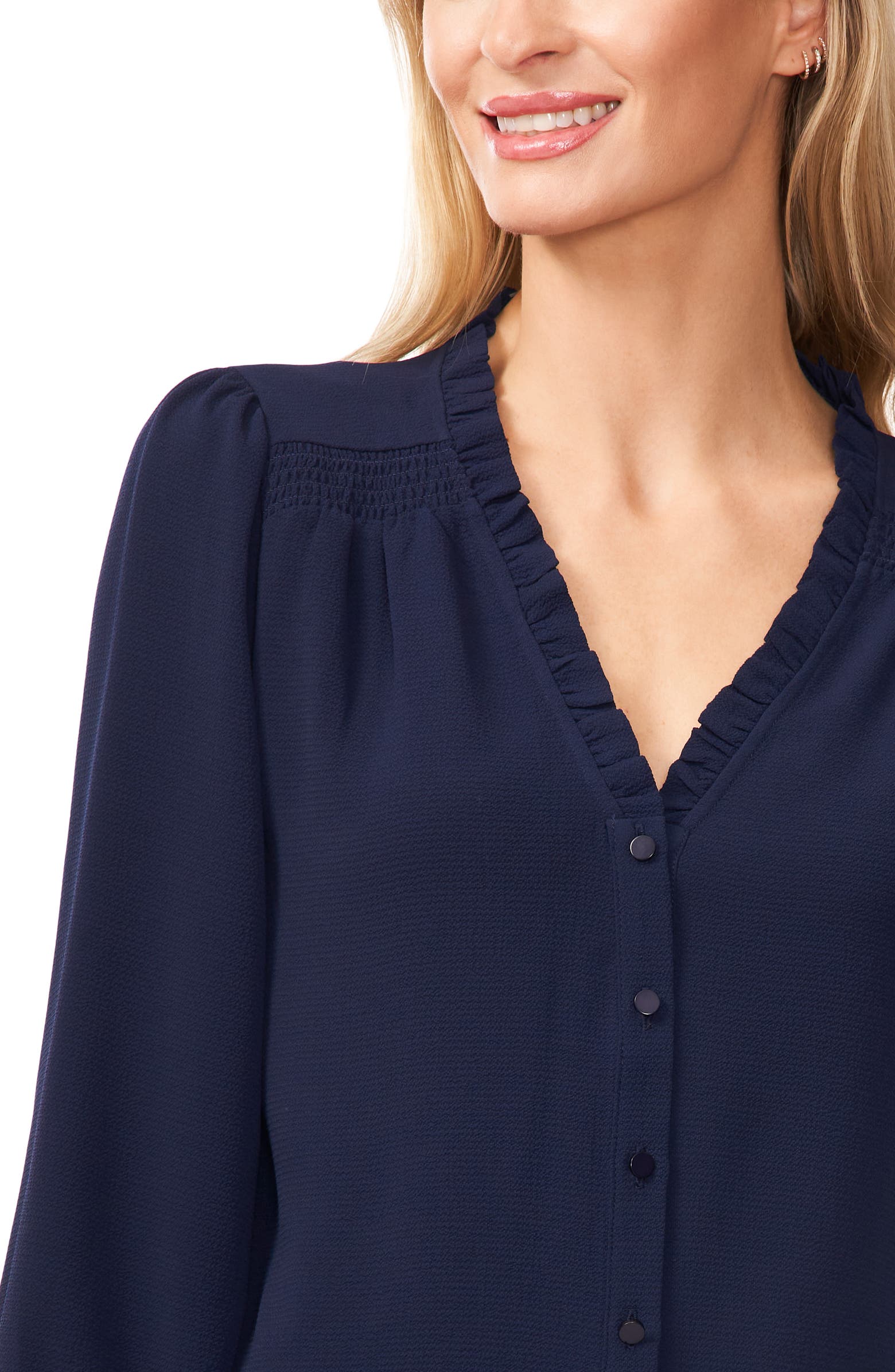 Cece Ruffle V Neck Blouse Nordstrom