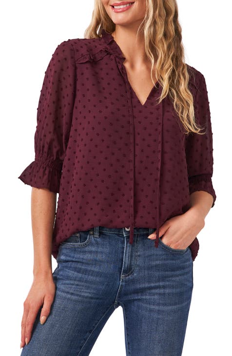 Womens Burgundy Tops Nordstrom