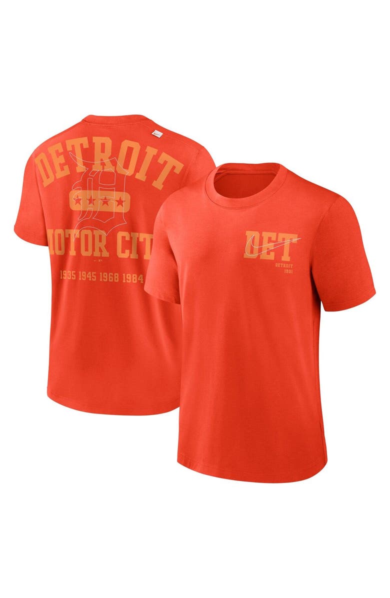 Nike Men's Nike Orange Detroit Tigers Statement Game Over T-Shirt ...