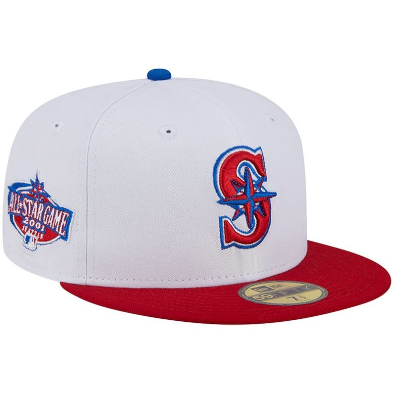 New Era White/red Seattle Mariners Undervisor 59fifty Fitted Hat | ModeSens