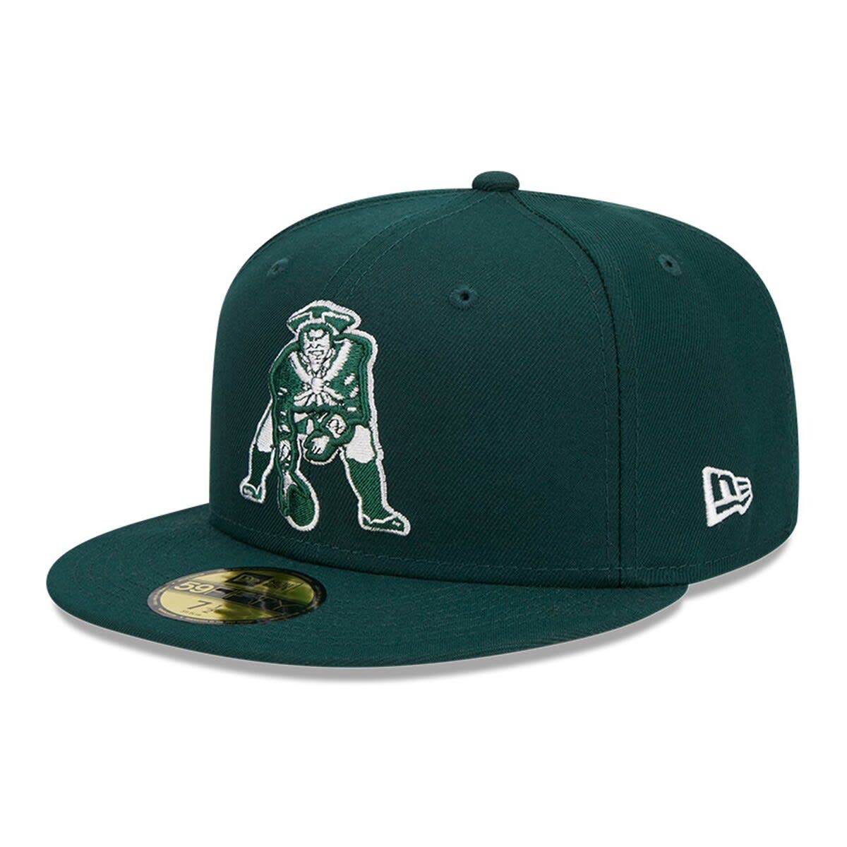 New Era Men's New Era Green New England Patriots Throwback Main 59FIFTY ...