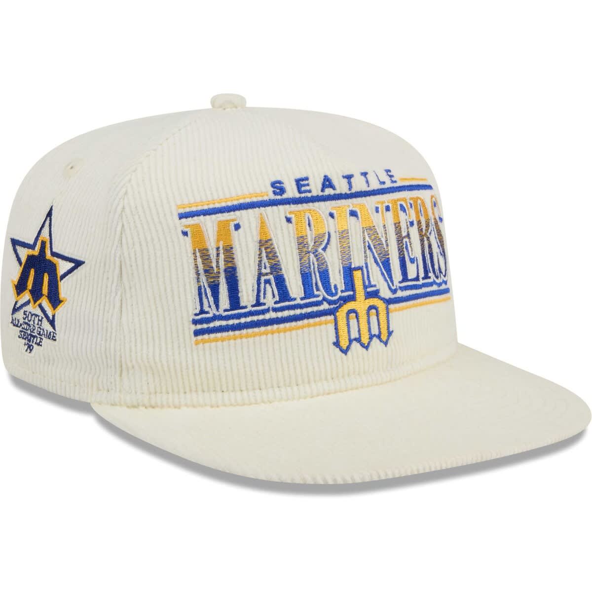 New Era Men's New Era Cream Seattle Mariners Throwback Bar Golfer ...