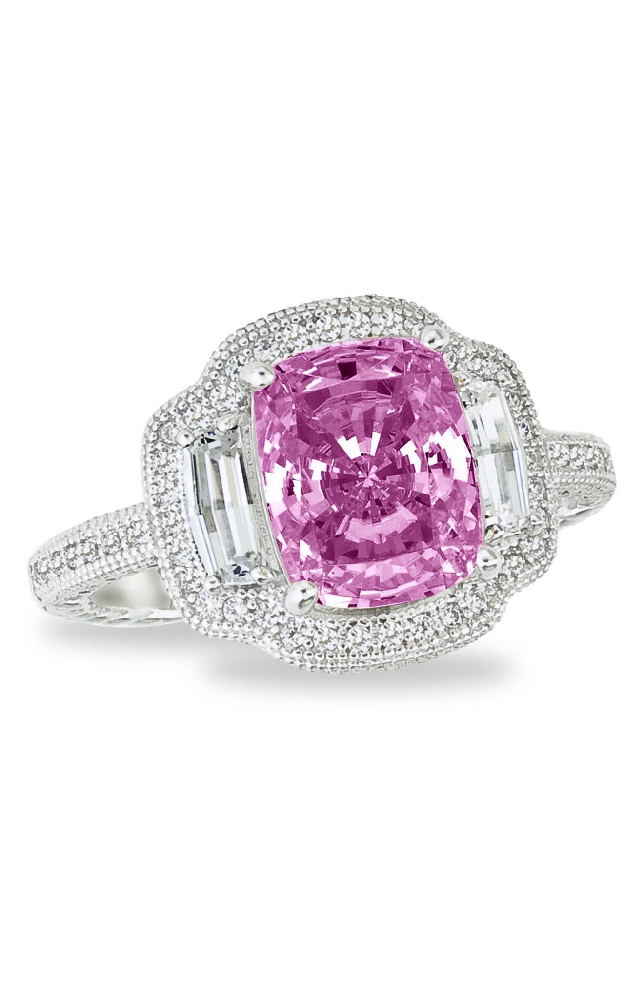 Lafonn Oval Halo Twist Simulated Diamond Ring | Nordstromrack