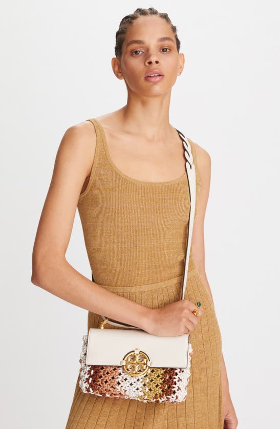 Tory Burch Small Miller Macrame Leather Shoulder Bag In Multi | ModeSens