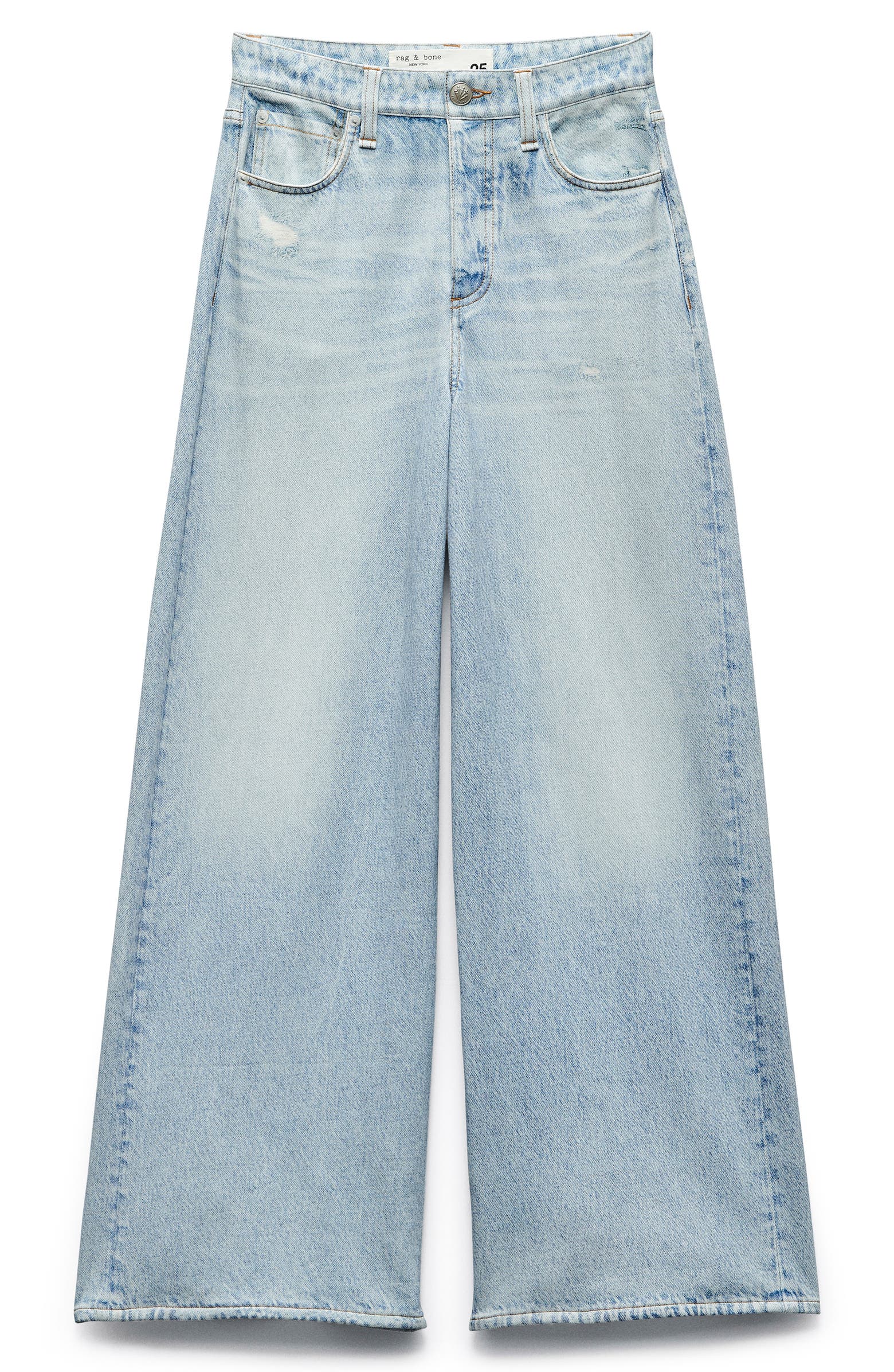 Rag And Bone Miramar Sofie Trompe Loeil Printed Denim High Waist Wide Leg Jeans Nordstrom